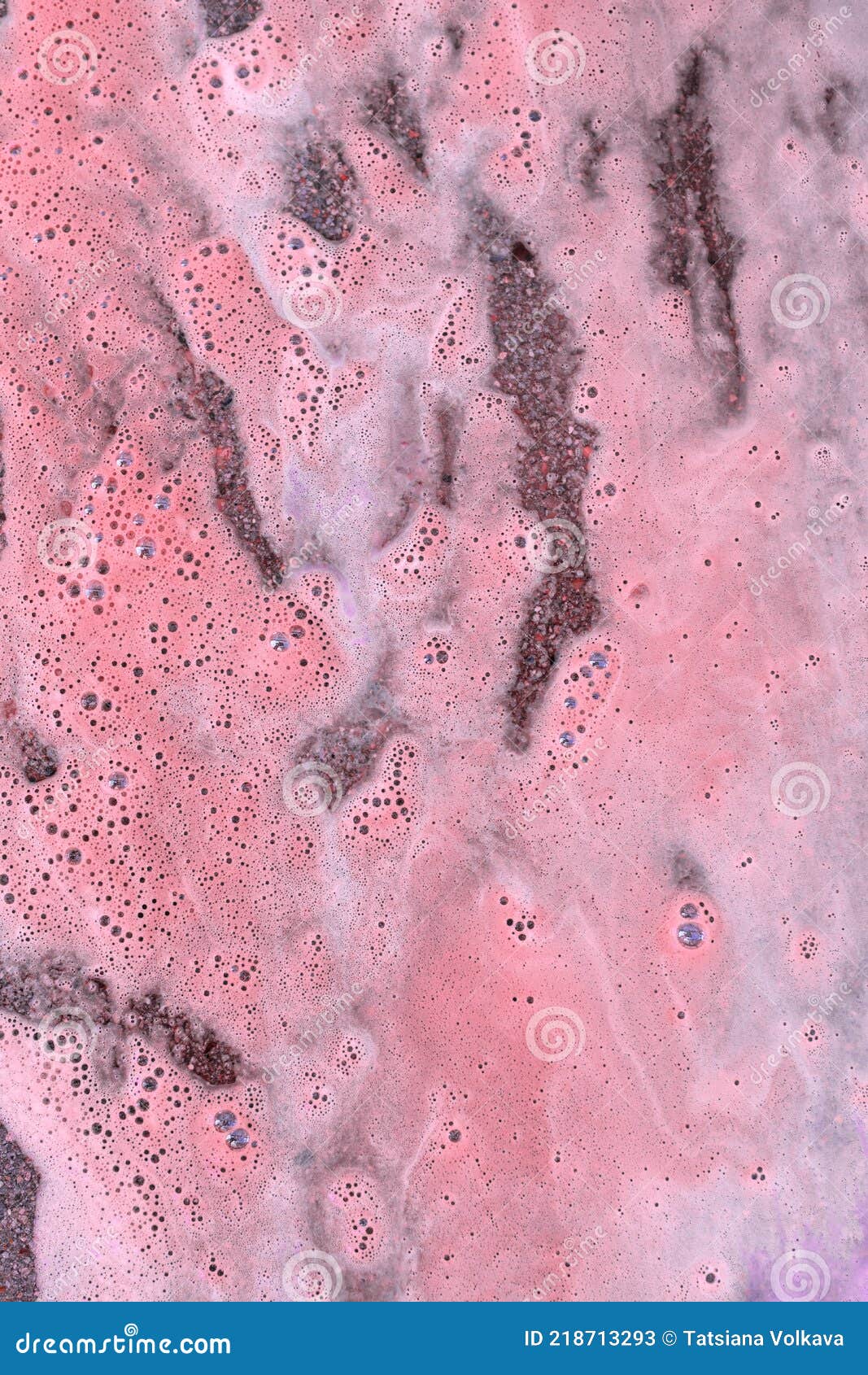 Pink Foam Textured Effect Background on Asphalt, Abstract Background ...