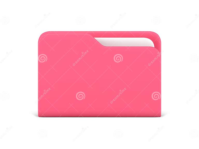 Pink Folder for Documents Storage 3d Icon Vector Illustration Stock ...