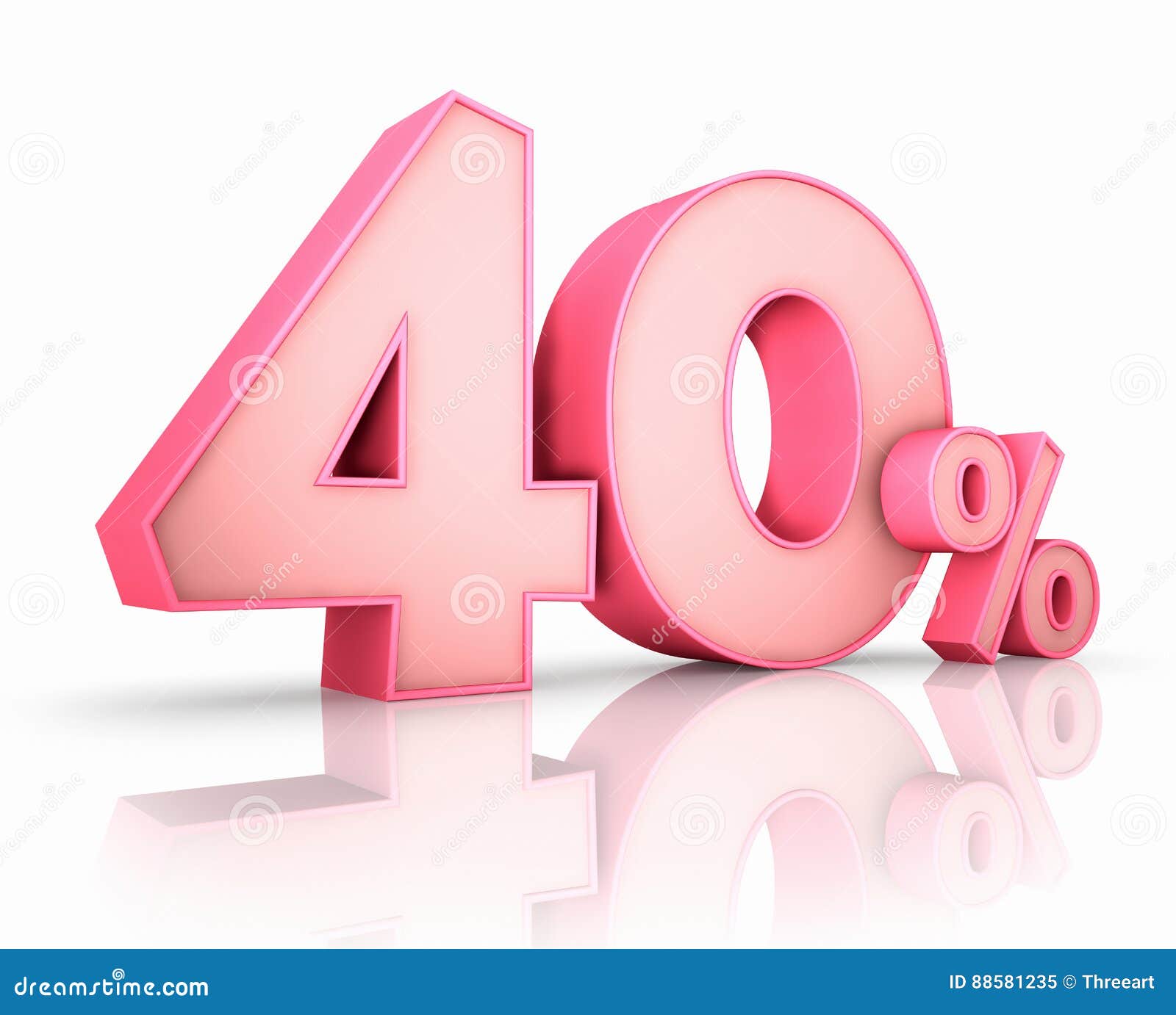 Pink Forty Percent stock illustration. Illustration of promotion - 88581235