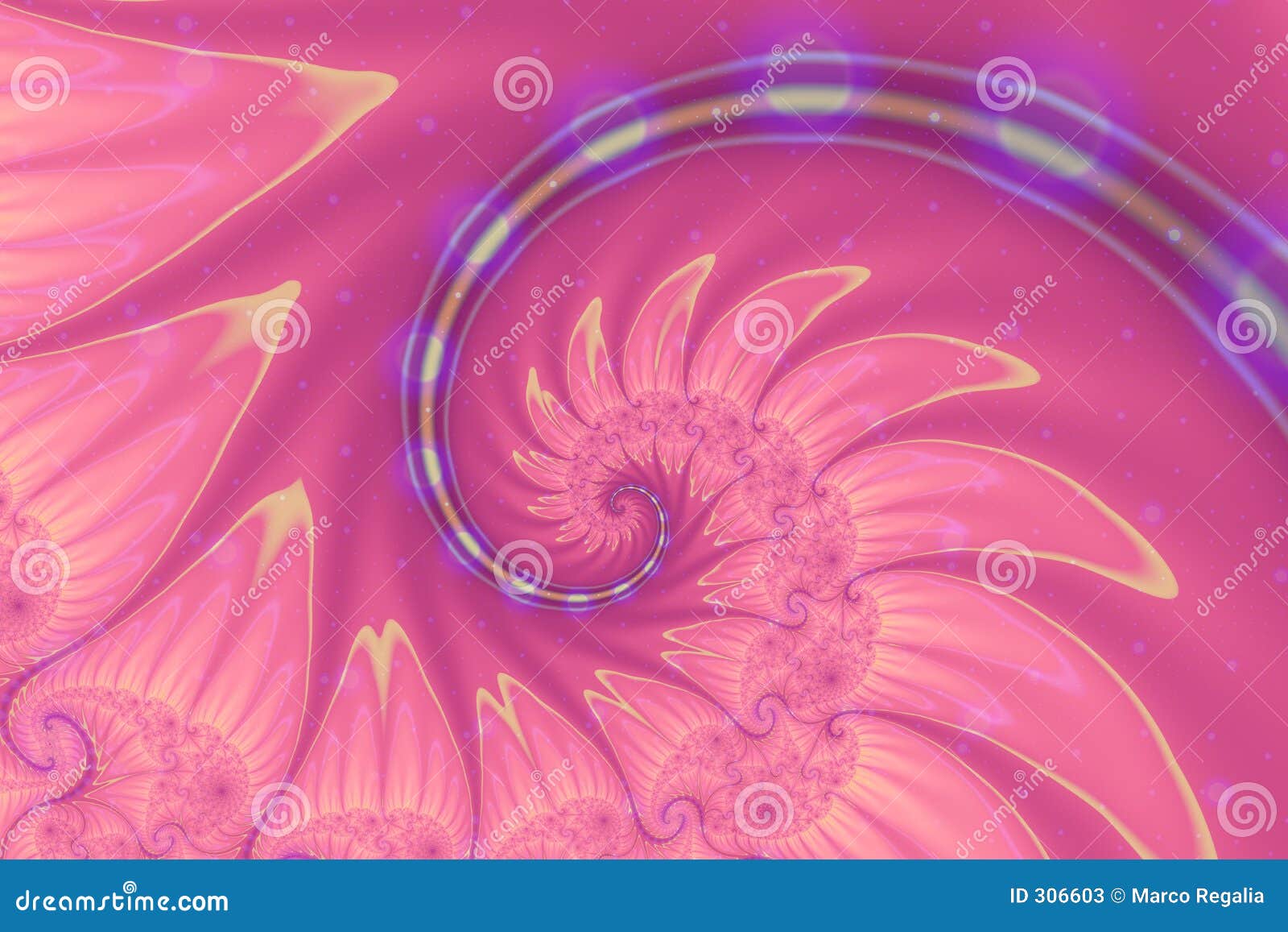Pink fractal stock illustration. Illustration of generated - 306603