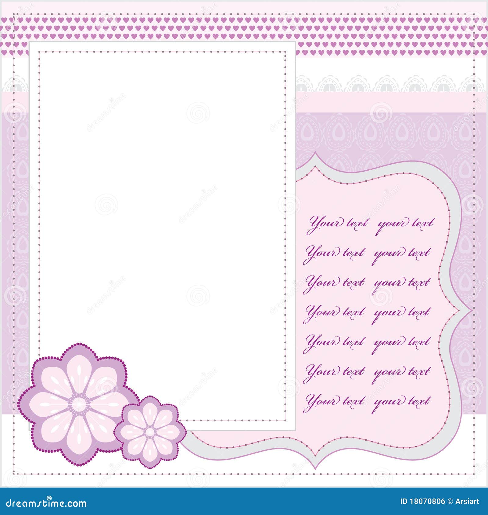 Pink frame stock vector. Illustration of elegant, creative - 18070806