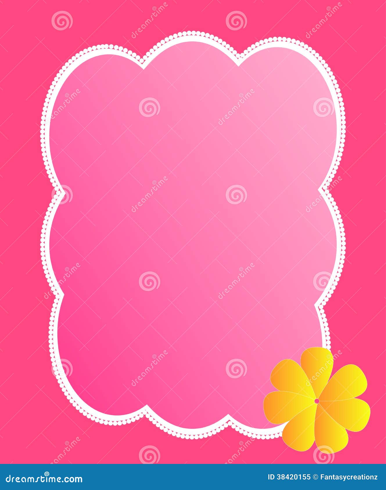 Pink frame stock illustration. Illustration of rose, cute - 38420155