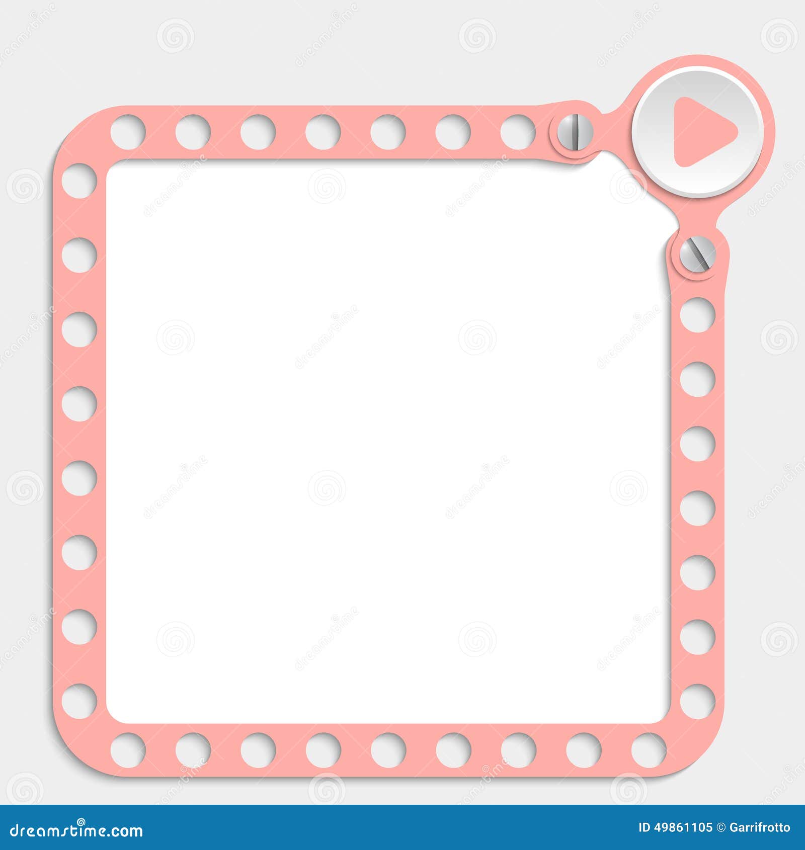 Pink frame stock vector. Illustration of record, click - 49861105