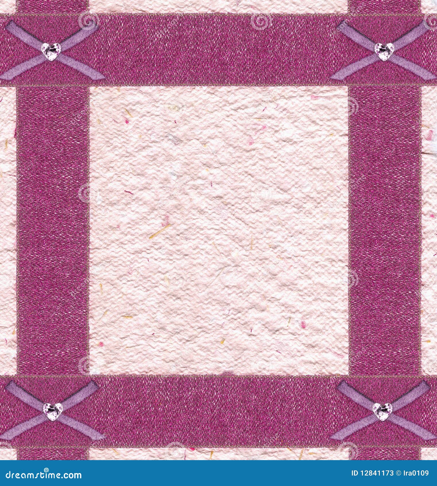 Pink Frame of Brocade Ribbon Stock Illustration - Illustration of ...