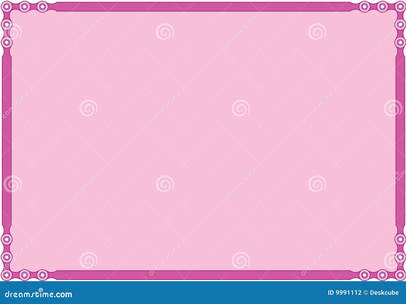 Pink frame with chain stock vector. Illustration of chain - 9991112