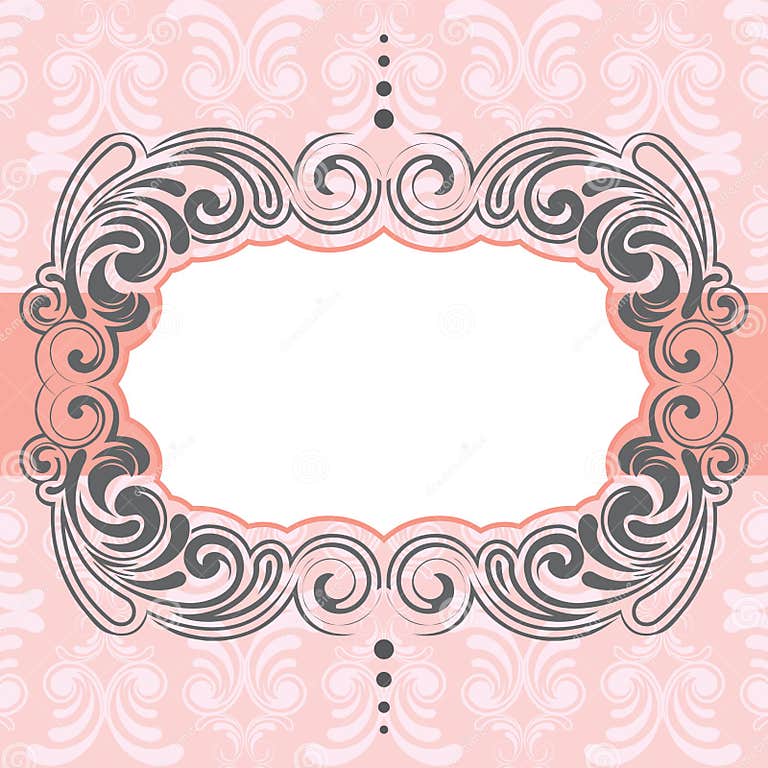 Pink frame design stock vector. Illustration of arts - 54667929