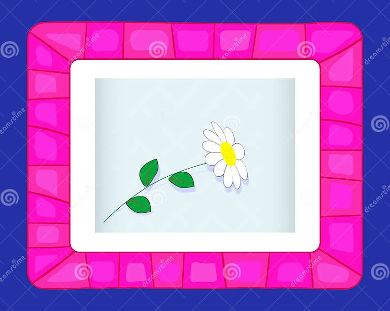 Pink Framework on a Blue Background. Stock Vector - Illustration of ...