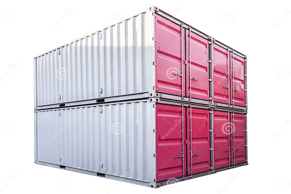 Pink Freight Shipping Container Stock Image - Image of industry ...