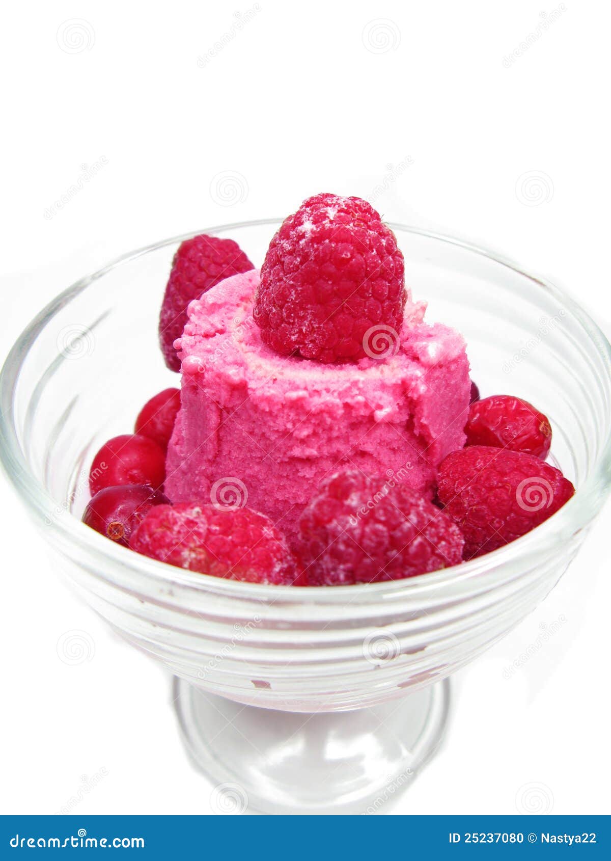 Pink Fruit Ice-cream with Raspberry Stock Photo - Image of liquid, cool ...