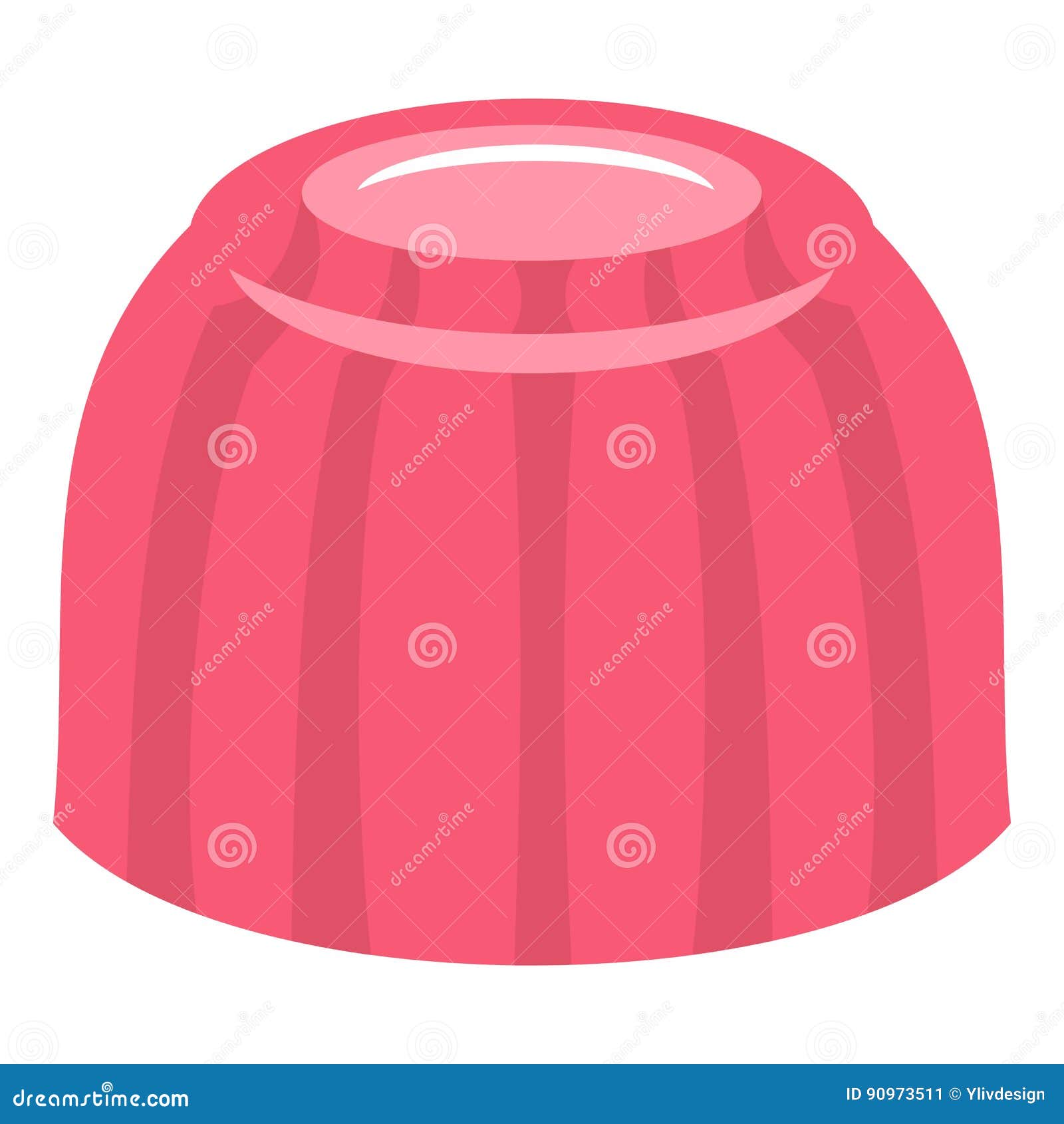 Pink Fruit Jelly Icon Isolated Cartoon Vector | CartoonDealer.com #90973511