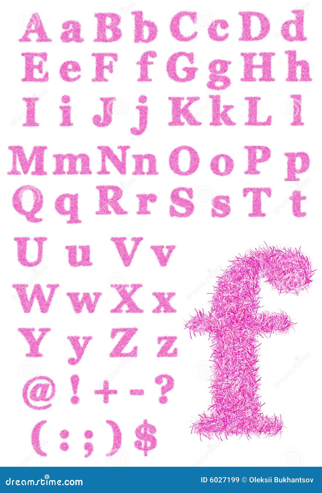 Pink furry font stock illustration. Illustration of font - 6027199