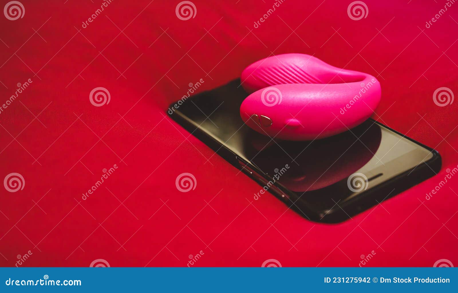 Pink G-spot Vibrator with Phone Stock Photo - Image of mobile, smart ...
