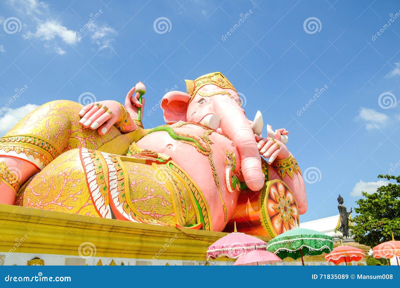 Pink Ganesh Hindu God Statue Royalty-Free Stock Photography ...