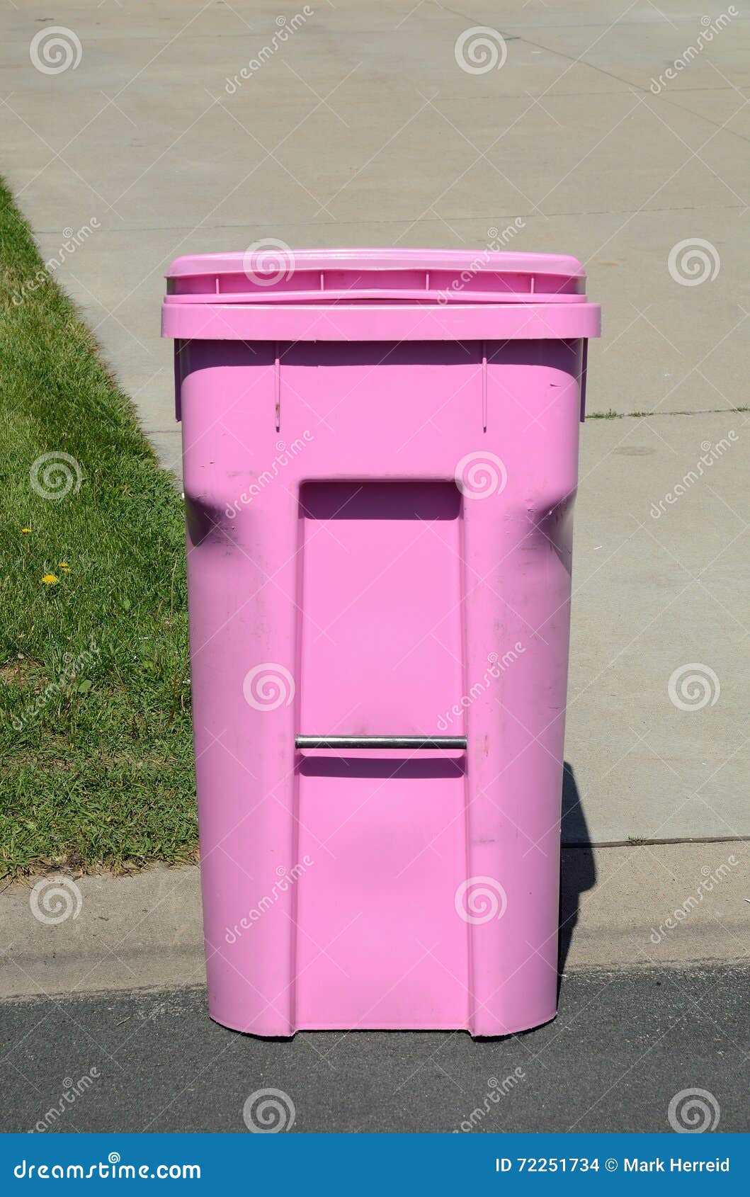 Pink Garbage Container stock photo. Image of sunny, environment - 72251734