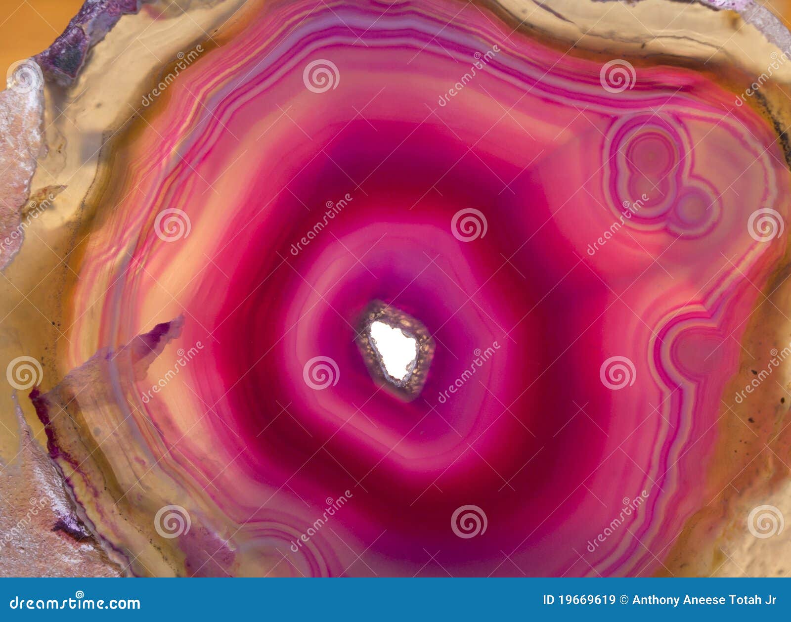 Pink Geode Cross-section stock image. Image of detail - 19669619