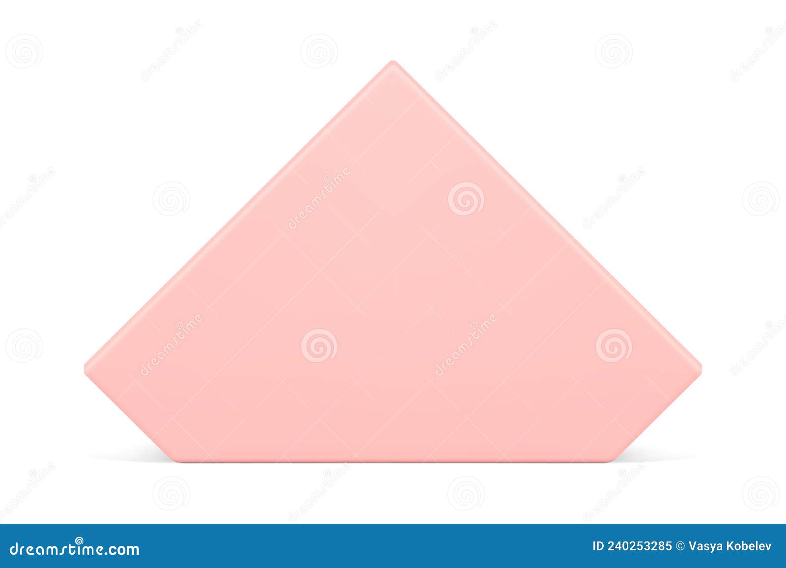 Pink Geometric Pentagon Figure Realistic 3d Template Vector Pentagonal ...