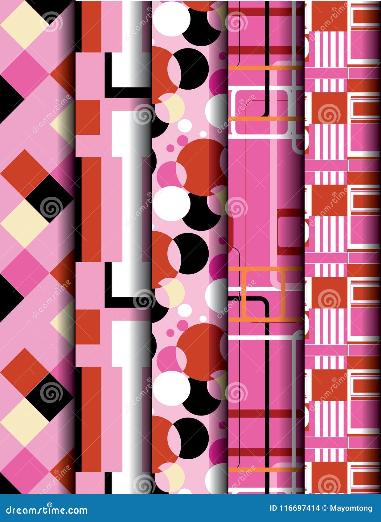 Pink geometry pattern stock vector. Illustration of color - 116697414