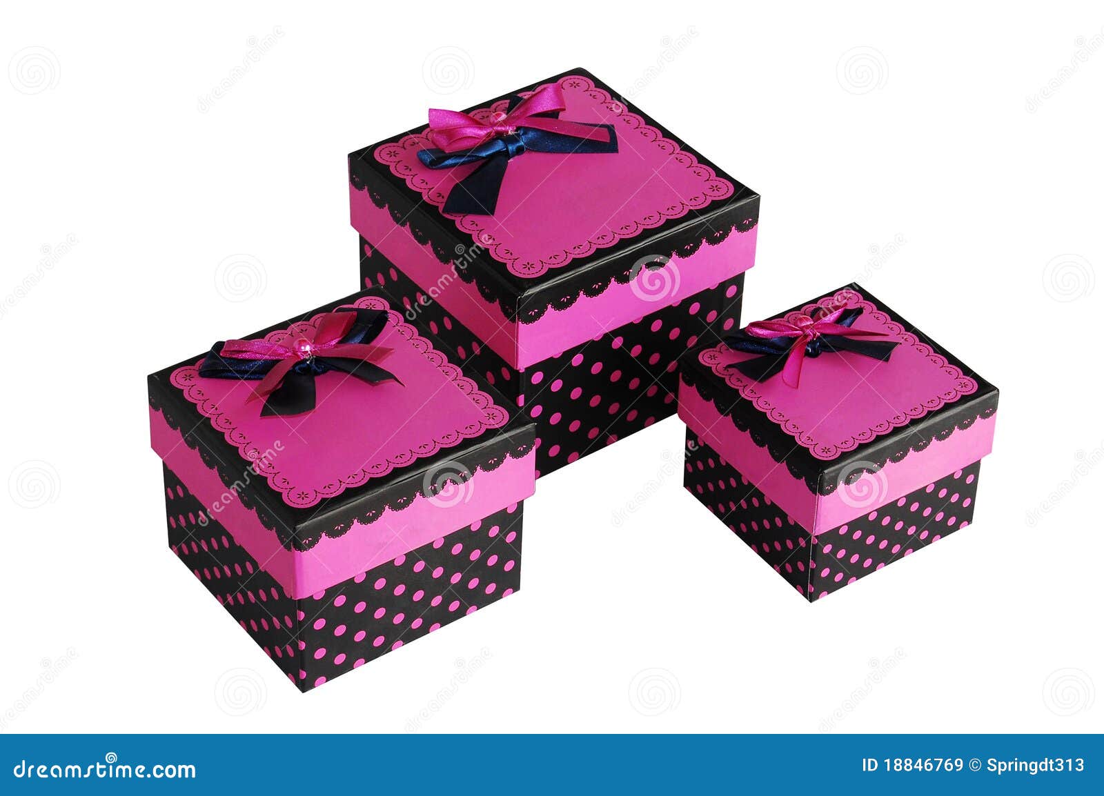 Pink gift box stock image. Image of stars, elegant, polka - 18846769