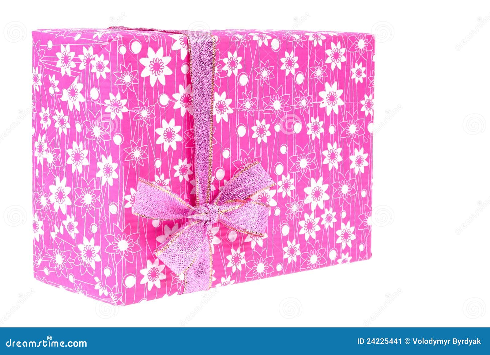 Pink gift box stock image. Image of ornament, background - 24225441