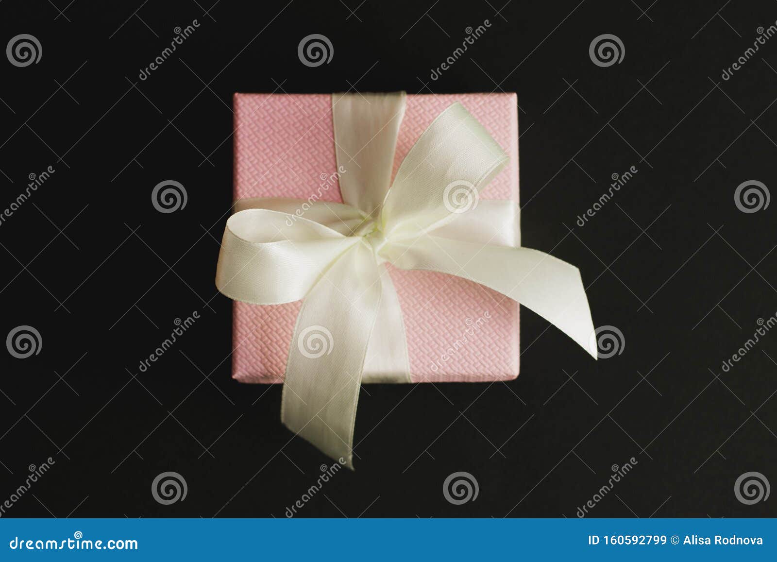 Pink Gift Box on Black Background Stock Image - Image of light, concept ...