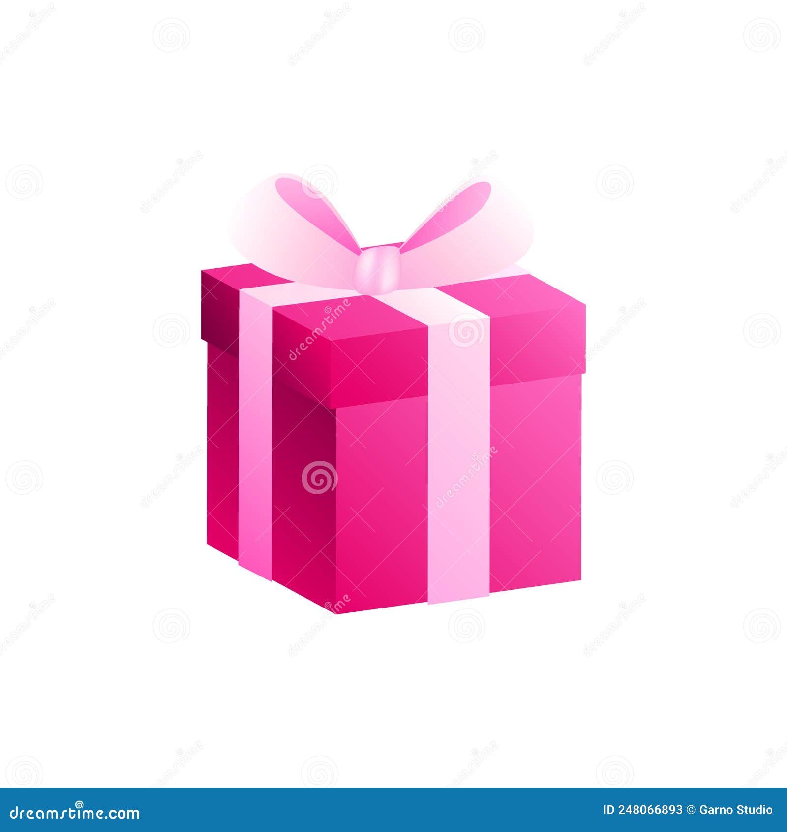 Pink Gift Box. 3D Graphic Element Stock Vector - Illustration of ...