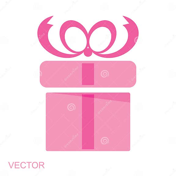 Pink gift box icon stock illustration. Illustration of shopping - 82518723