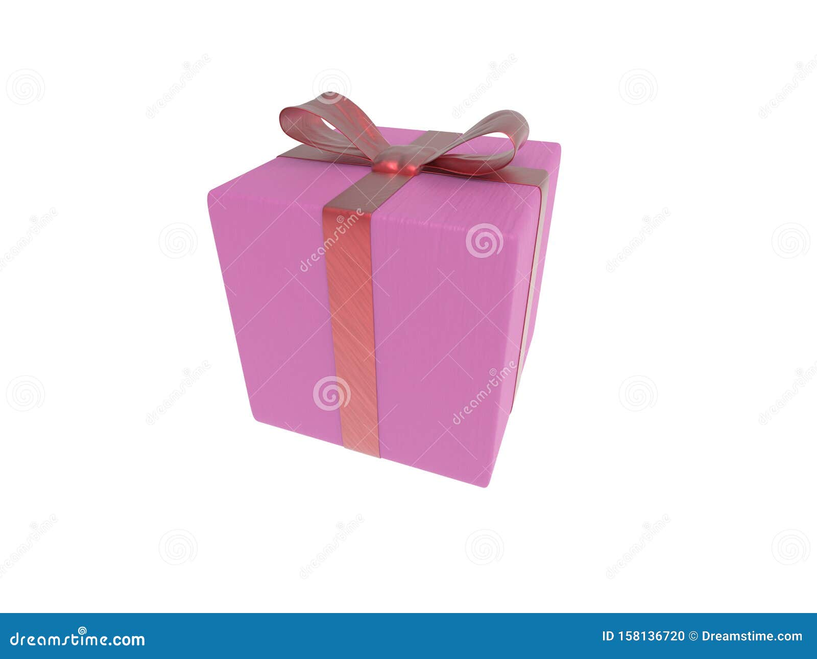 Pink Gift Box or Present Package from the Side Stock Illustration ...