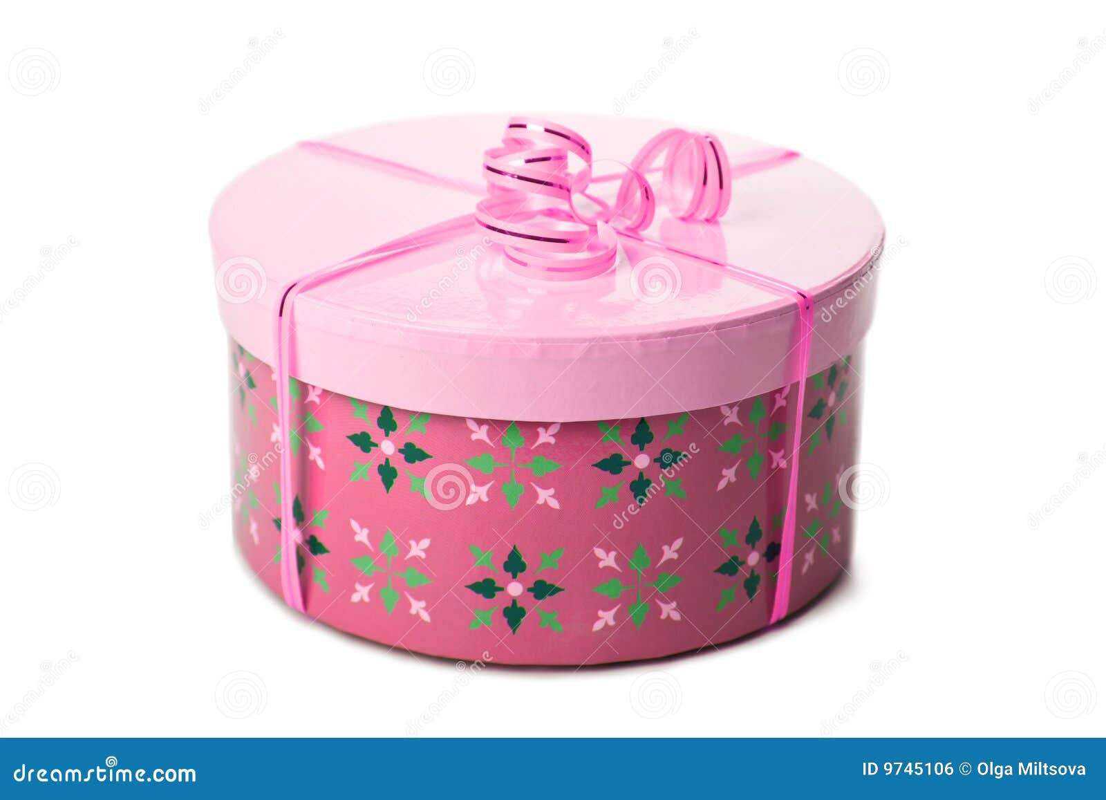 Pink Gift Box with Ribbon Isolated Stock Photo - Image of cheerful ...