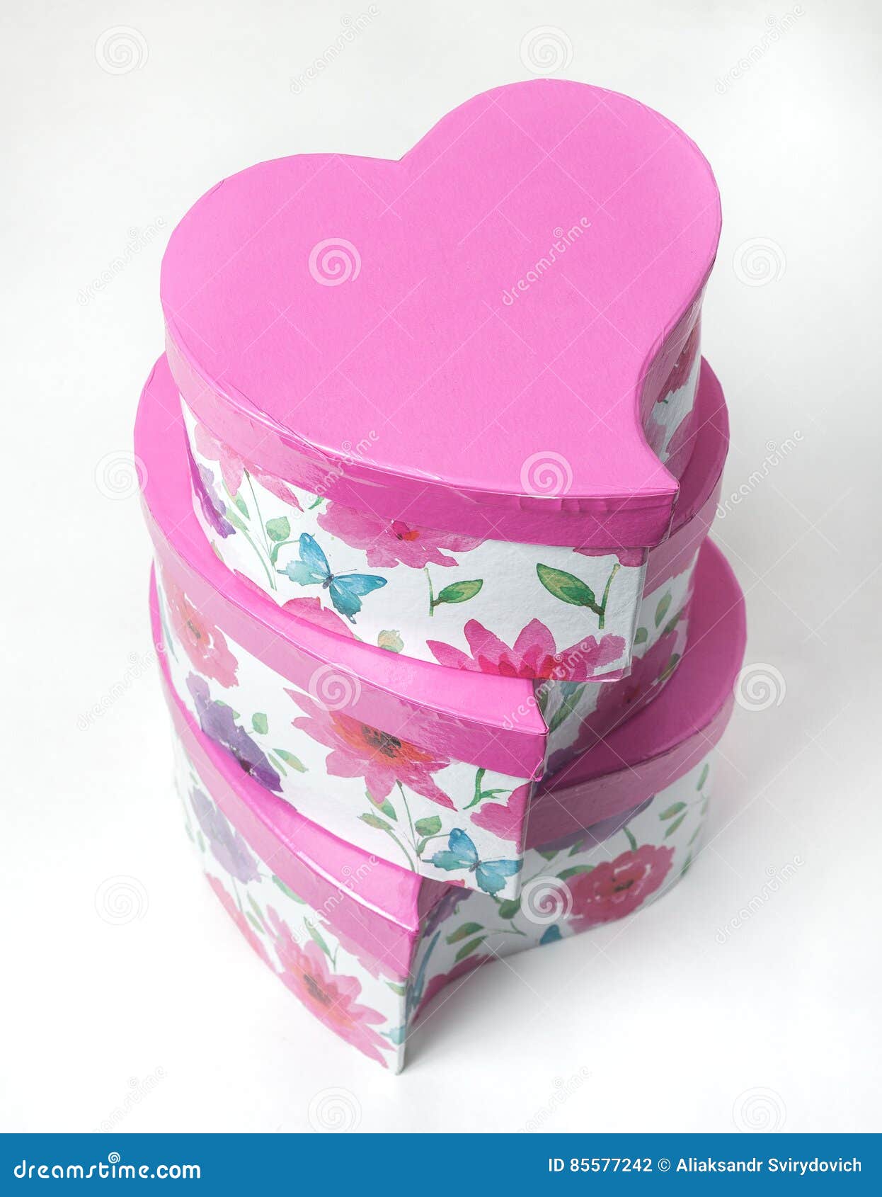 Pink Gift Boxes Heart Shaped Stock Photo - Image of holiday, gift: 85577242