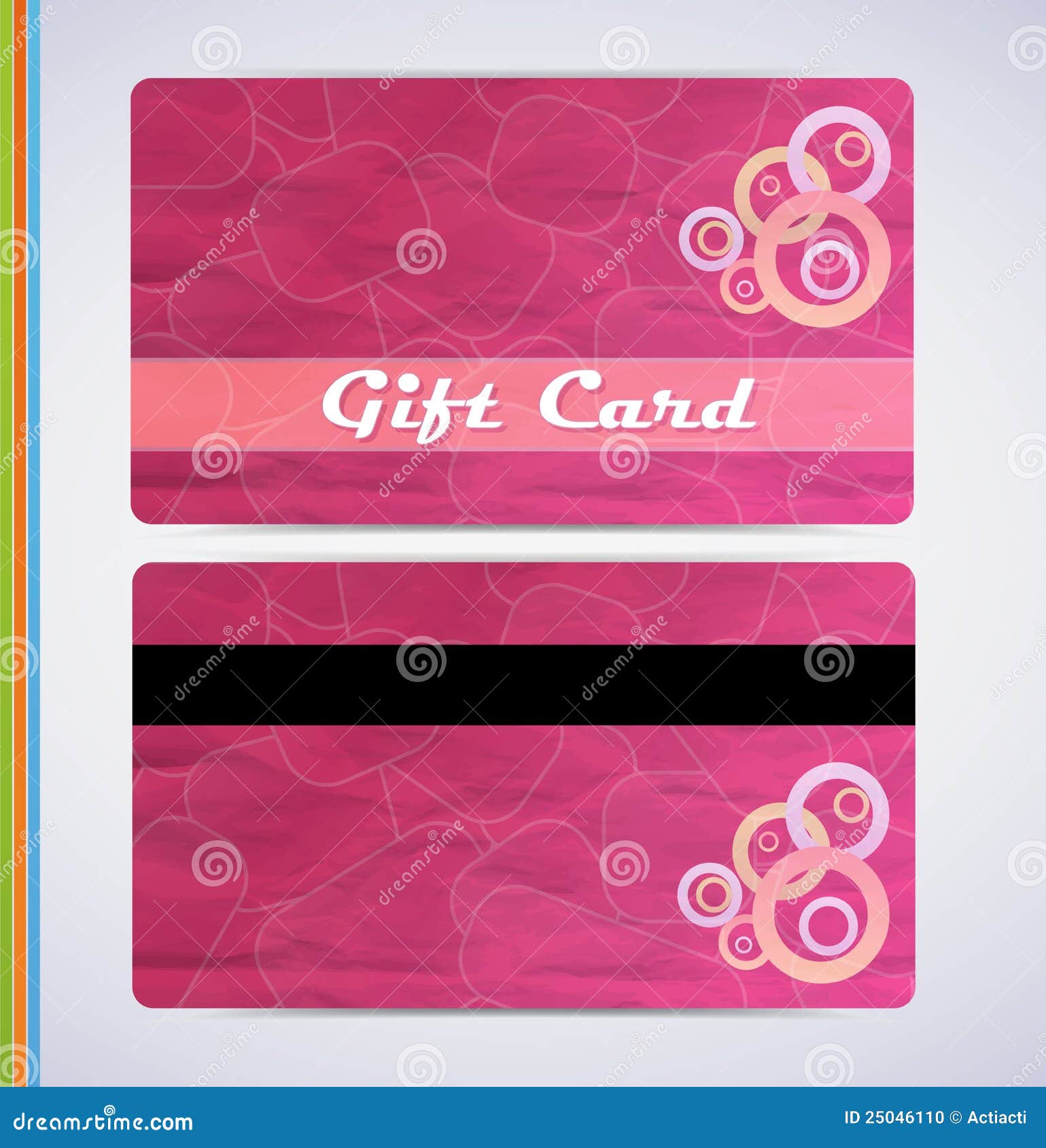 Pink Gift Card stock vector. Illustration of abstract - 25046110