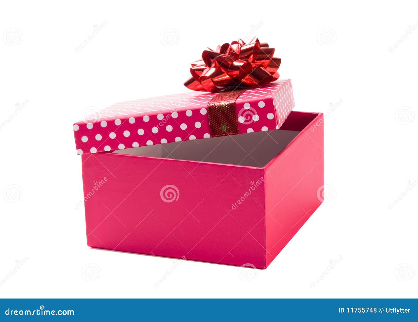 Pink gift with red ribbon stock photo. Image of decorated - 11755748