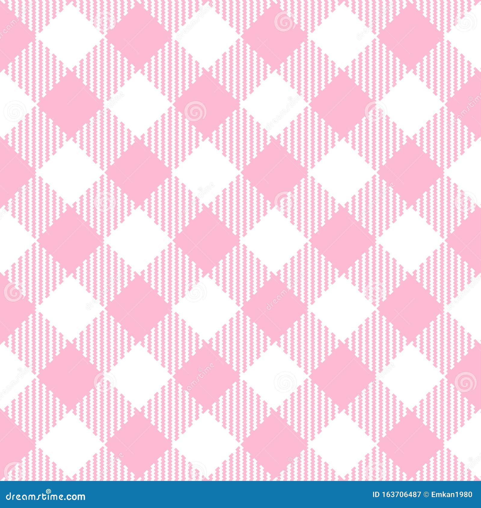 Pink Gingham Seamless Pattern Stock Illustration - Illustration of ...