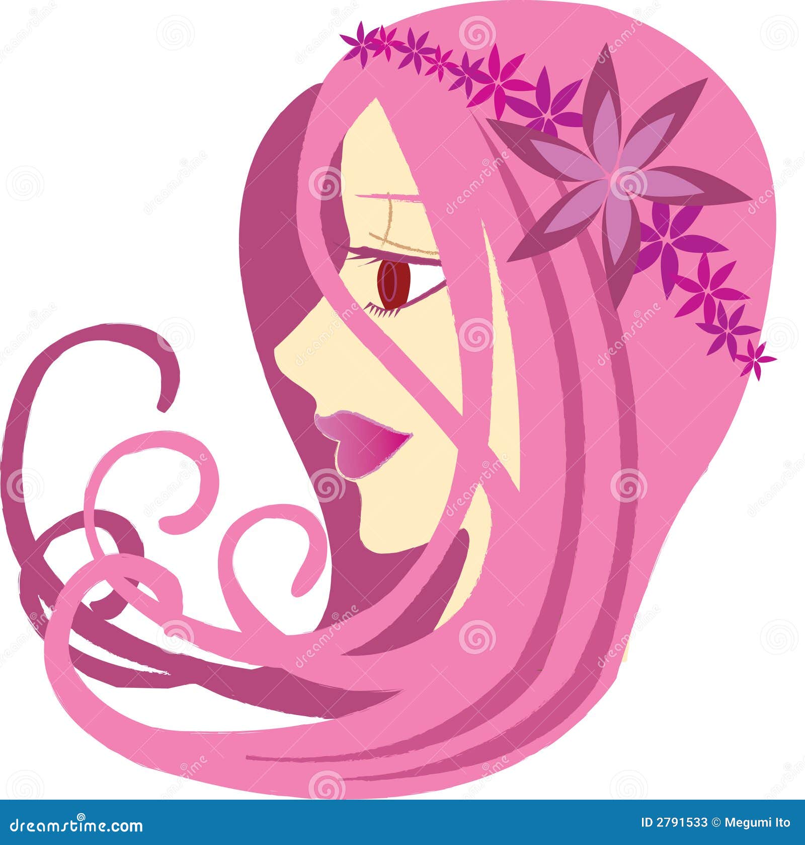 Pink girl stock vector. Illustration of character, stylish - 2791533