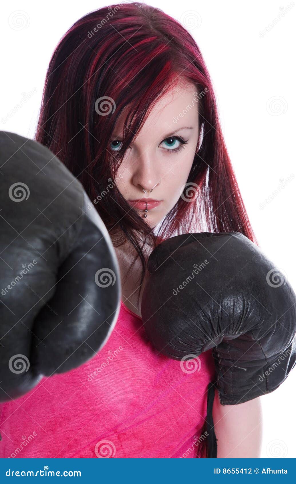 Girl Boxer In Boxing Ring Royalty-Free Stock Photo | CartoonDealer.com ...