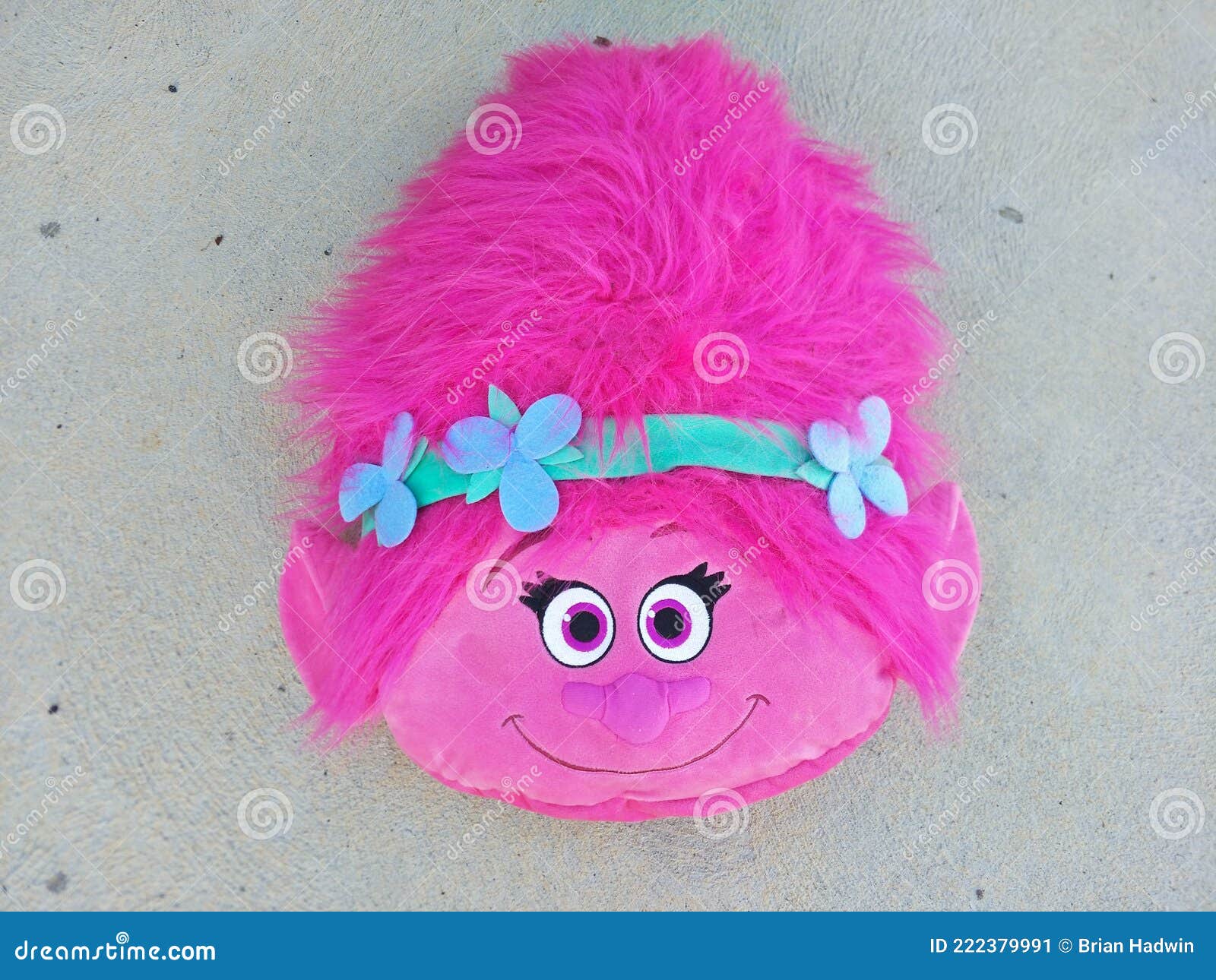 Pink girl troll fluffy toy stock image. Image of pink - 222379991