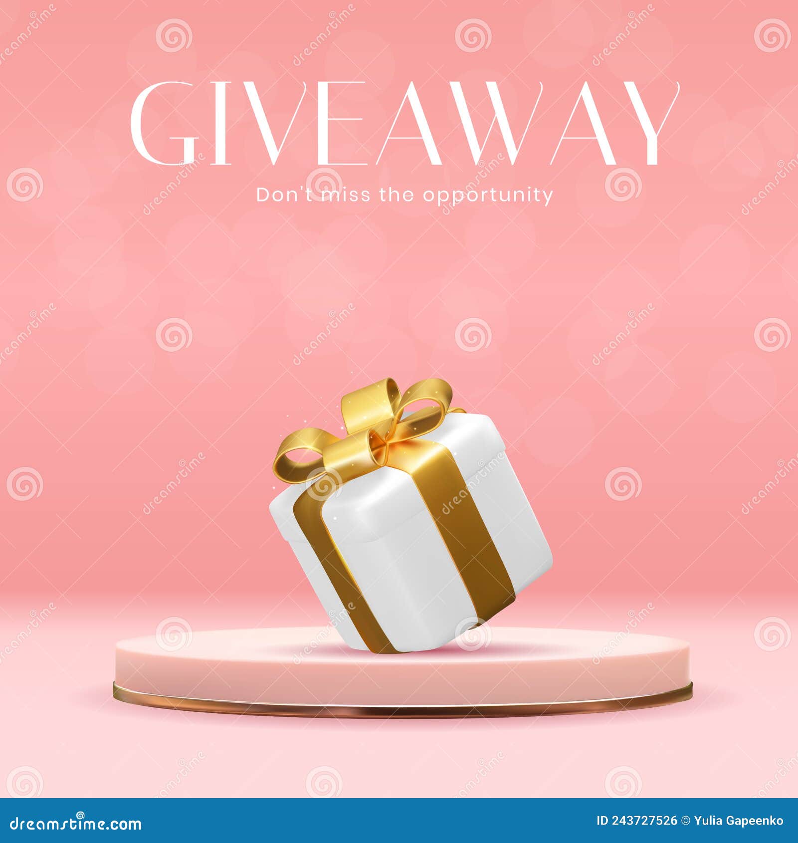 Pink Giveaway Time on Background. Vector Illustration EPS10. Stock ...