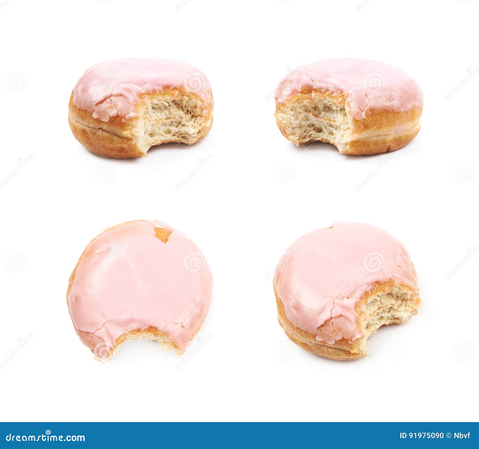 Pink glazed donut stock photo. Image of brown, candy - 91975090