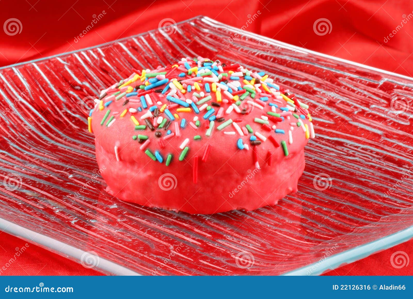 Pink Glazed Muffin with Sprinkles Stock Photo - Image of cake, fancy ...