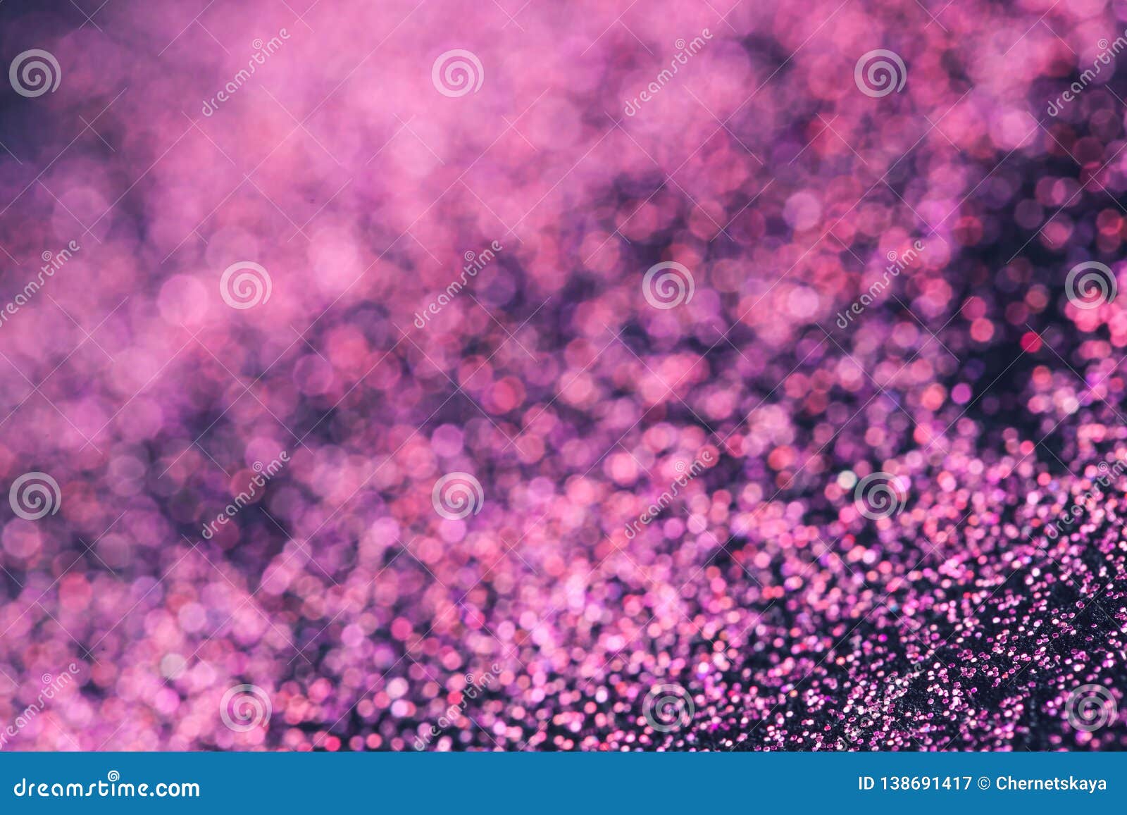 Pink Glitter With Bokeh Effect On Dark Stock Image - Image of ...