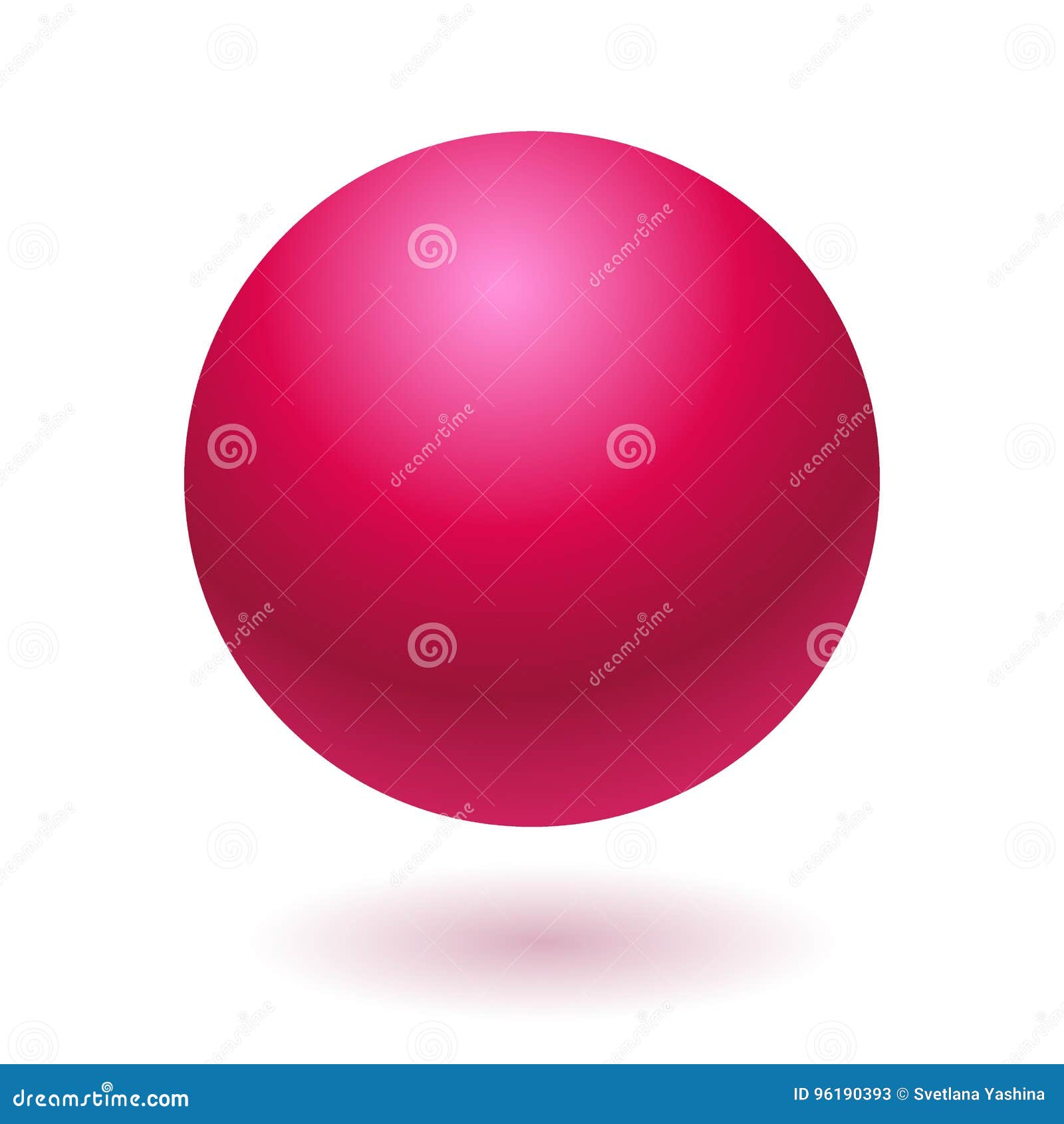 Pink Glossy Ball Vector Illustration Stock Vector - Illustration of ...