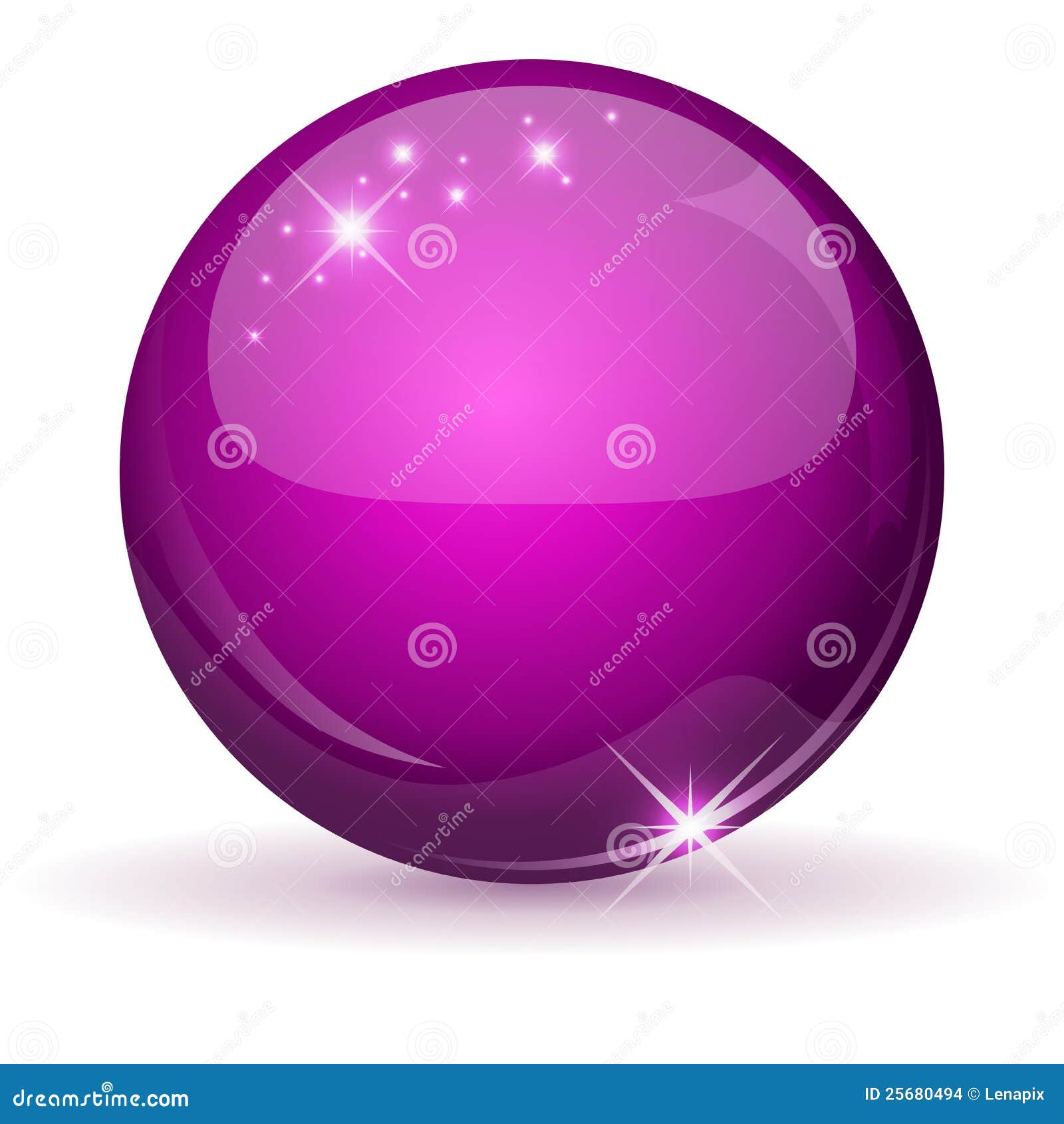 Pink glossy sphere stock vector. Illustration of glass - 25680494