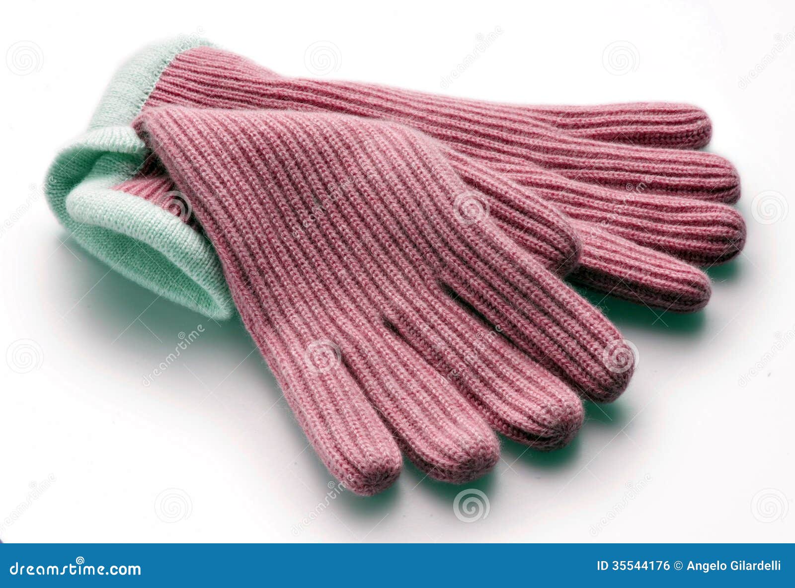 Pink gloves stock photo. Image of gloves, wool, cold - 35544176