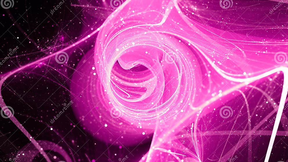 Pink Glowing Multidimensional Quantum Force Field with Elementary ...