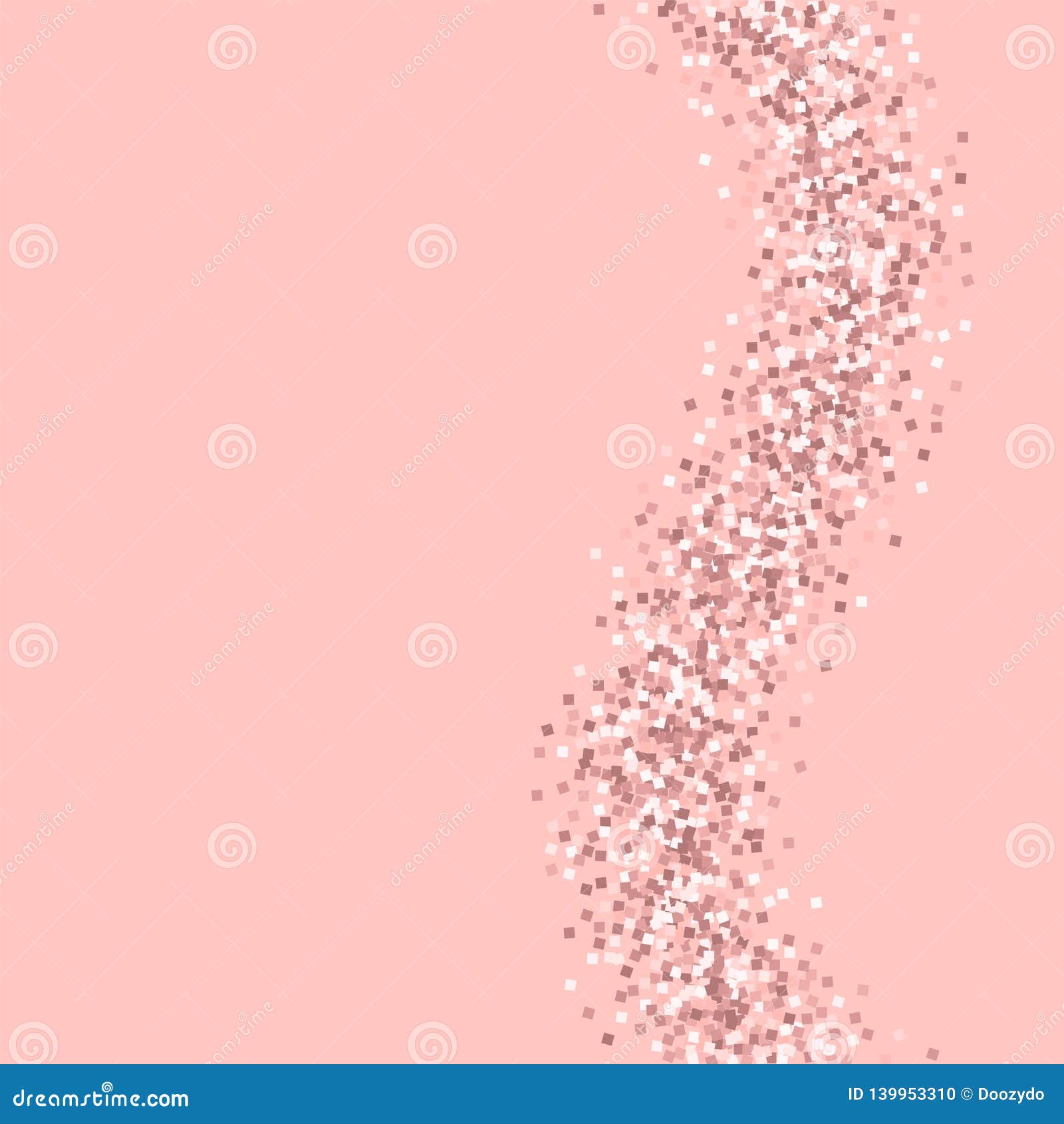 Pink Gold Glitter. Right Wave with Pink Gold Glitter Stock Illustration ...