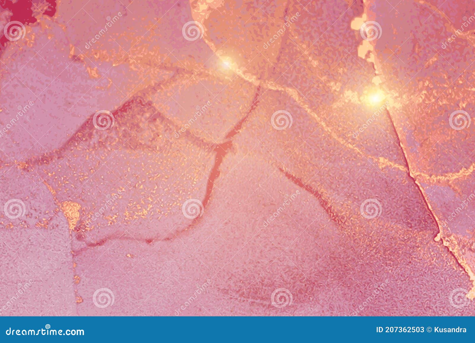 Pink and Gold Pattern with Texture of Stone and Sparkles Stock Image ...