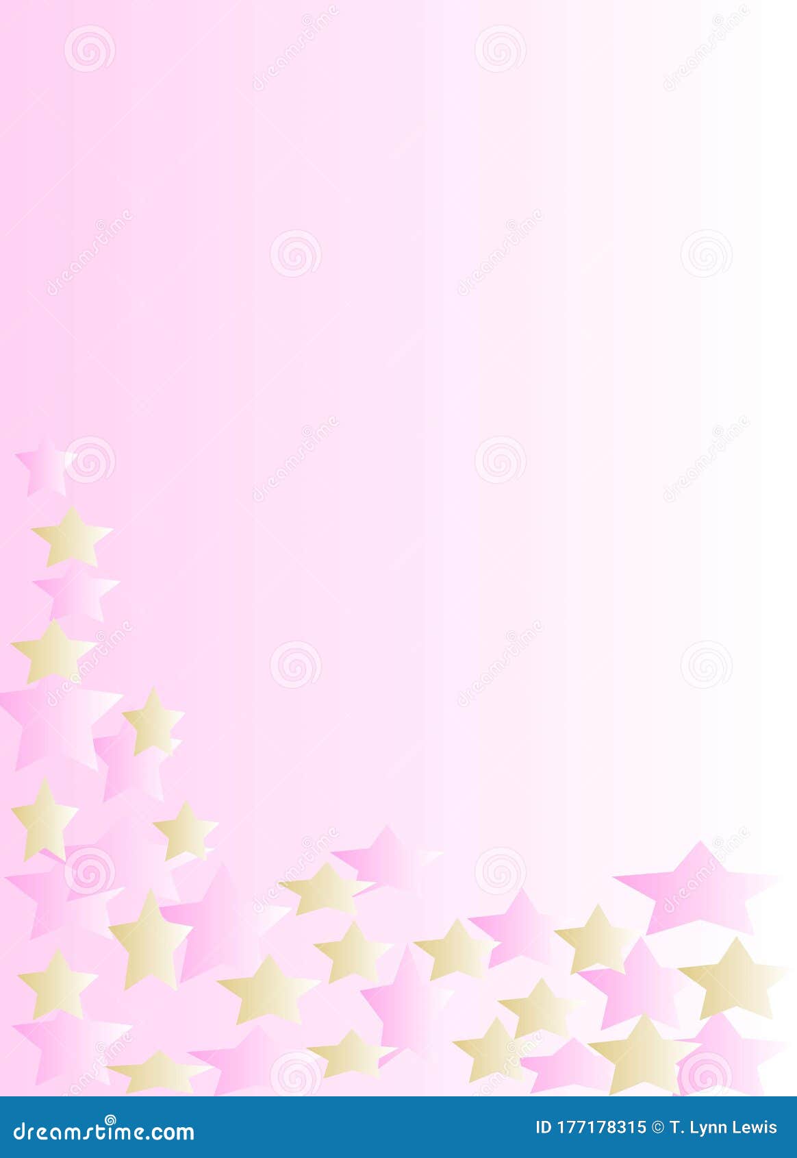 Pink and Gold Stars on Pink Gradient Background Multicolored ...