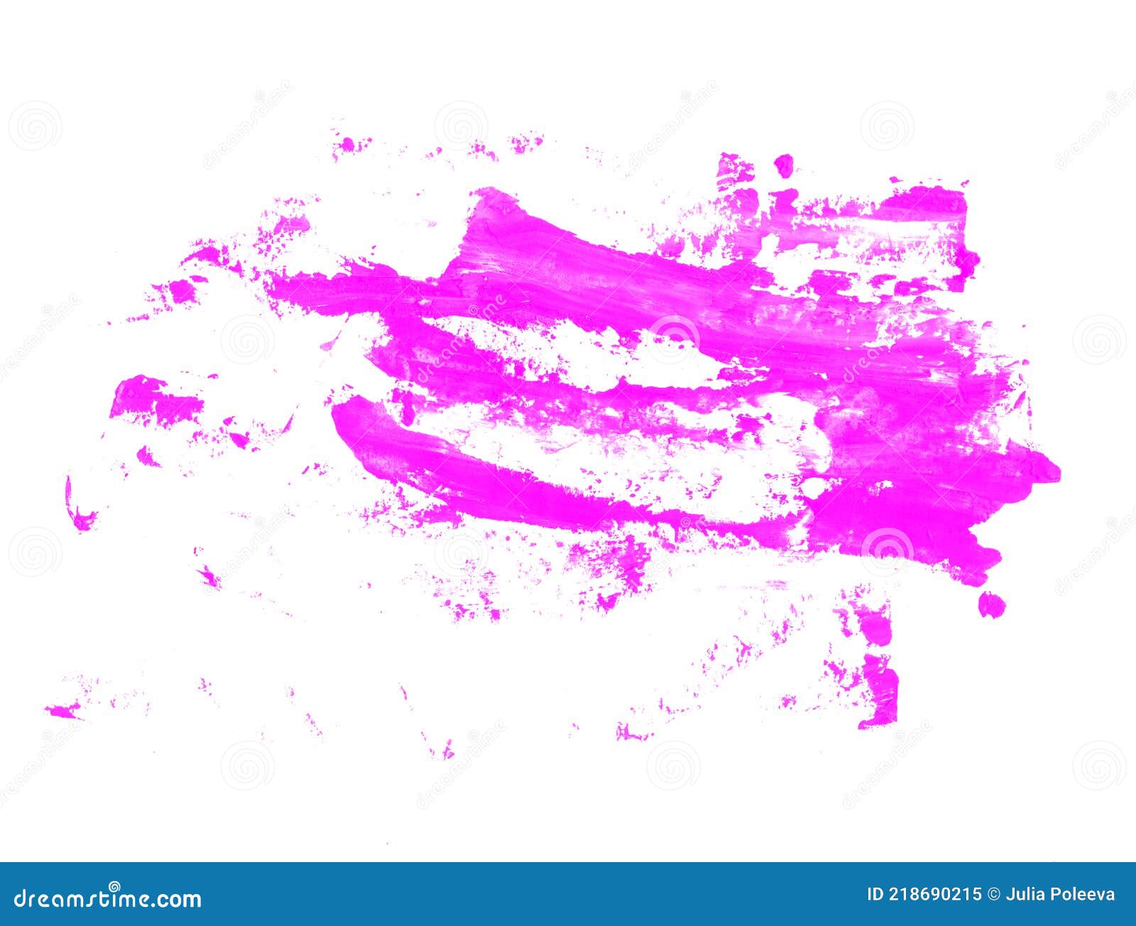 Pink Gouache in Paper Art Style on Pink Background. Hand Drawn, Paper ...