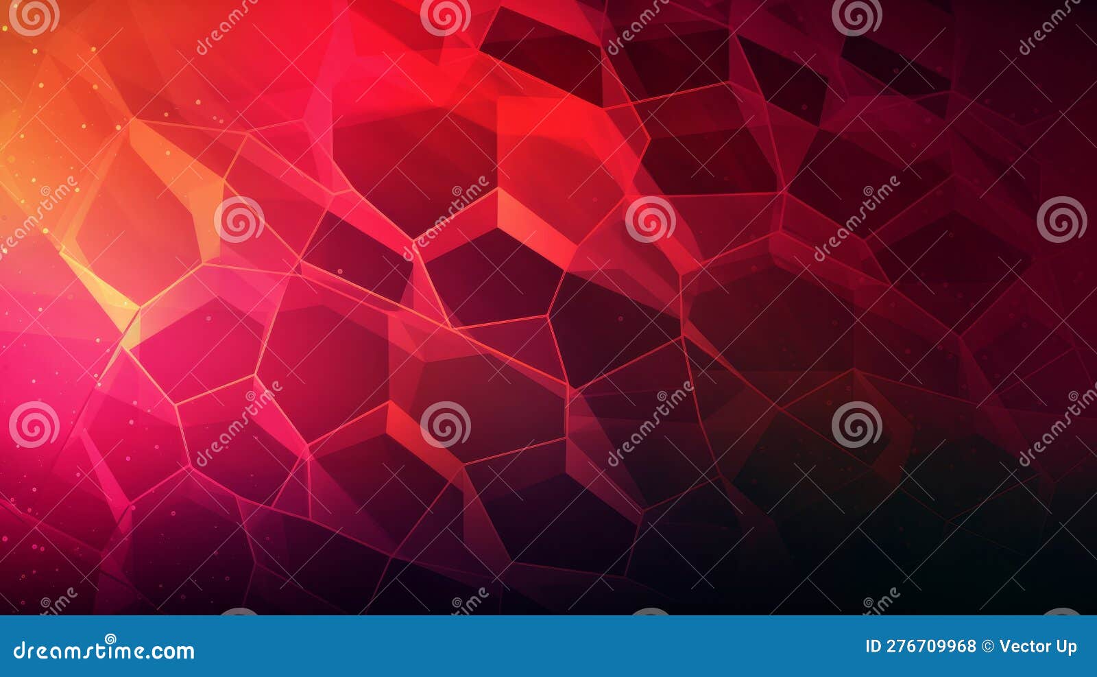 Pink Gradient Digital Polygons. Generative AI Stock Photo - Image of ...