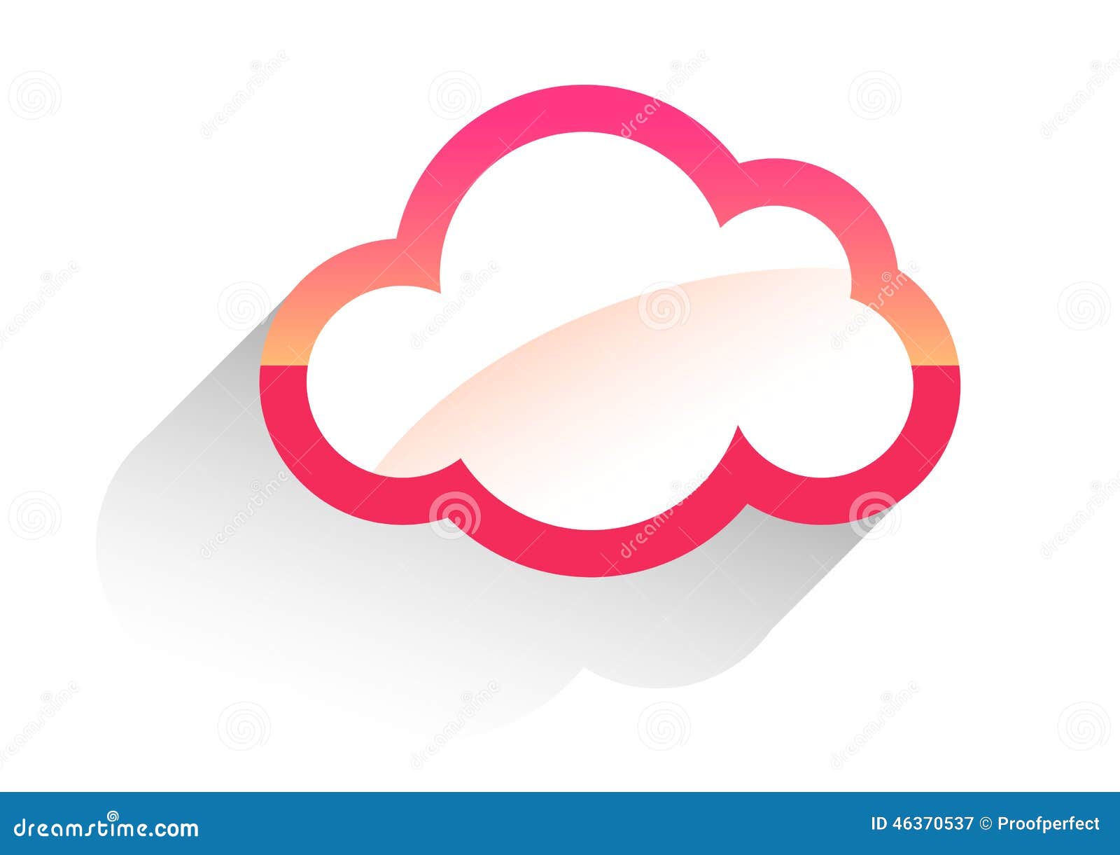 Modern Cloud Logo Set Cartoon Vector | CartoonDealer.com #48950967