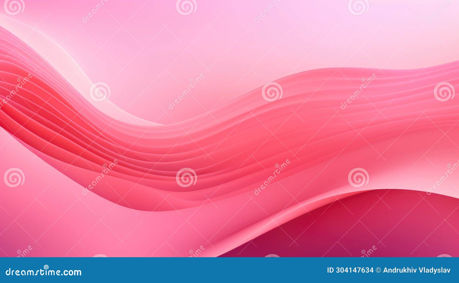 Pink Gradient Wave Background, Abstract Illustration Stock Illustration ...